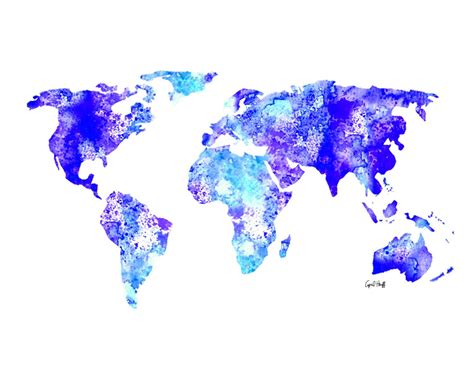 Watercolor World Map Wallpapers Top Free Watercolor World Map