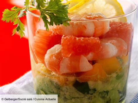Verrines Crevettes Avocat Pamplemousse Rose Facile Et Rapide