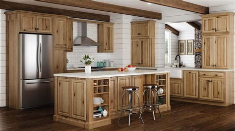 Hickory Kitchen Cabinets With Black Appliances Wow Blog