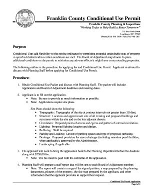 Fillable Online Conditional Use Permit Process And Application Fax