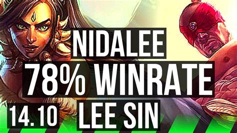 Nidalee Vs Lee Sin Jgl Winrate Rank Nida Dominating
