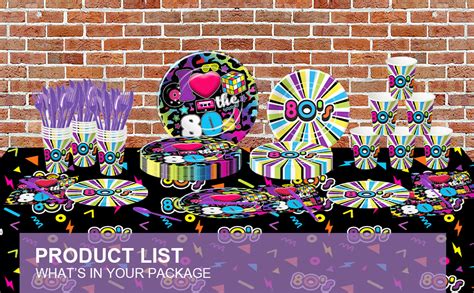 Amazon HIPVVILD 80 S Party Decorations Tableware 80 S Theme