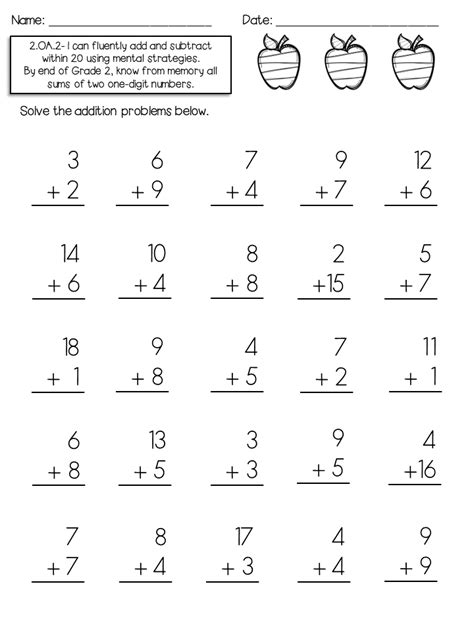 Adding Subtracting Fluently Within Worksheets And Assessments Oa