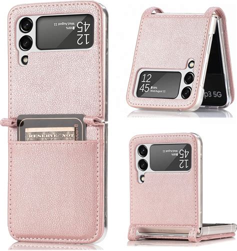 BaiBaiDY Coque pour Samsung Galaxy Z Flip 4 Fibre de Cuir et Matériau