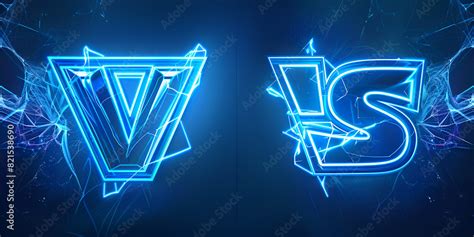 Versus Vs Logo Battle Headline Template Sparkling Lightning Design