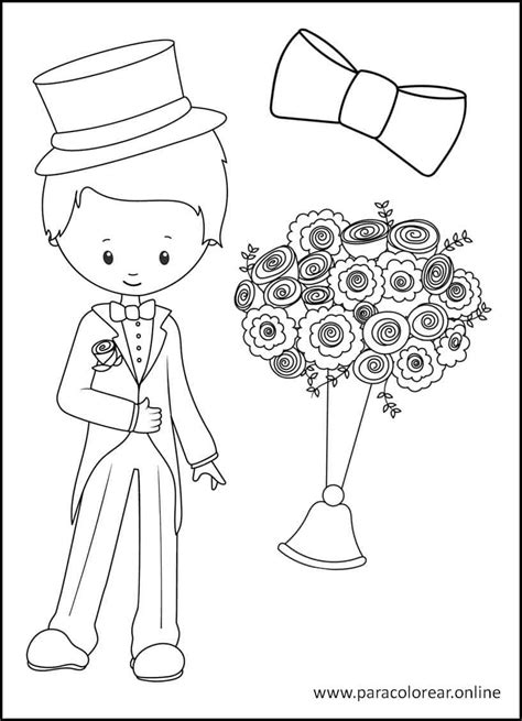 Los Mejores Dibujos De Boda Para Colorear Imprimir Y Pintar