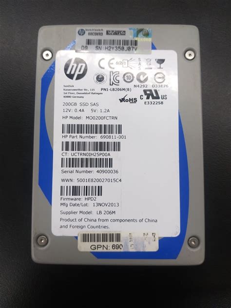 Used Hp Gb Sas Ssd Mm Thick Not For