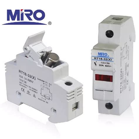 MRO茗熔熔断器底座RT18 32X 带灯RT18 32无1P圆筒帽形 保险丝导轨
