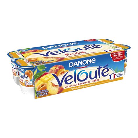 DANONE Yaourt brassé et mixé aux fruits jaunes 8x125g 8x125g pas cher à
