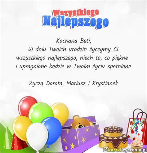 Wszystkiego najlepszego niech to co piękne Kartka urodzinowa
