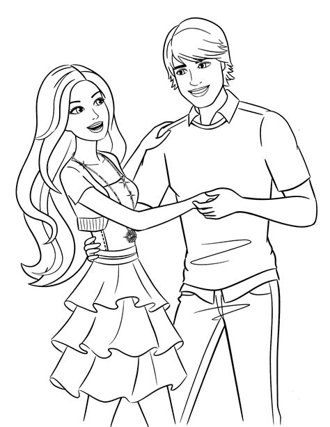 Barbie Para Colorear Dibujos Para Imprimir Y Pintar
