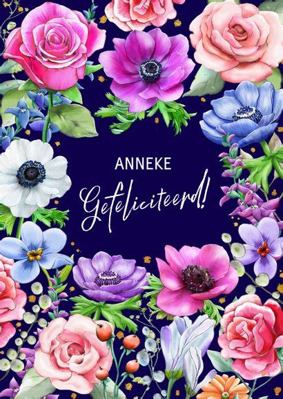 Mooie Verjaardagskaart Met Rozen En Diverse Kaartje2go