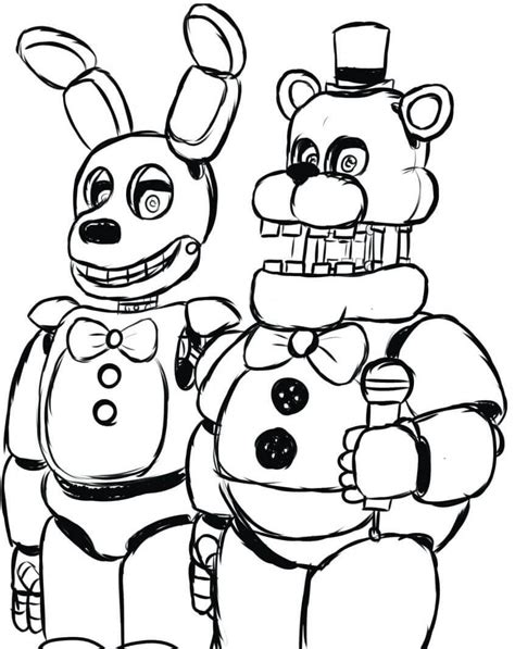 Freddy Y Bonnie FNAF Para Colorear Imprimir E Dibujar ColoringLib