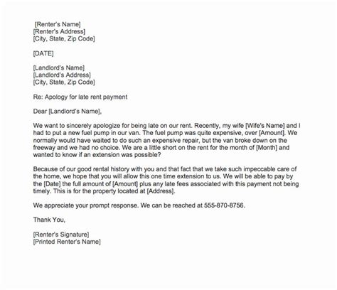 Letter Explaining Late Payment Awesome Late Rent Payment For Late