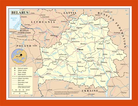 Political And Administrative Map Of Belarus Maps Of Belarus Maps Of