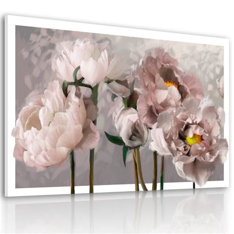 Obraz na płotnie do salonu KWIATY PIWONI 120x80cm 03163 Dom