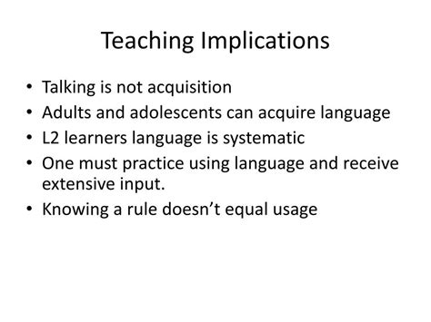 PPT Second Language Acquisition PowerPoint Presentation Free