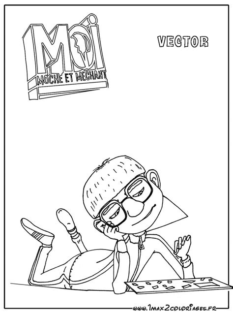Coloriages du film moi moche et méchant Coloriages vector a imprimer