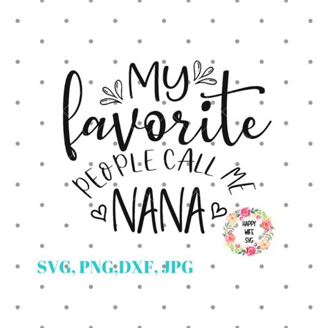 My Favorite People Call Me Nana Svg Grandma Svg Blessed Nana Etsy