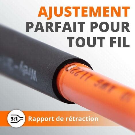 200 Pièces Kit de Gaine Thermorétractable Etanche 3 1 Tube