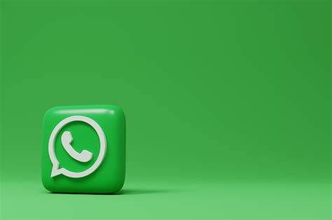 Logotipo De Whatsapp En Render D De Fondo Verde Foto Premium