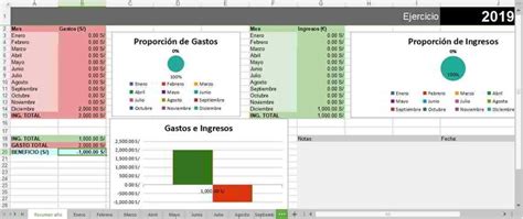 Plantilla Excel De Gastos Mensuales Del Hogar Gastos Mensuales