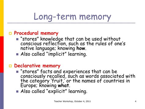 Ppt What Does Memory Have To Do With It The Declarative Procedural