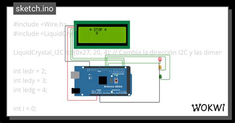 Luces Prueba Wokwi ESP32 STM32 Arduino Simulator