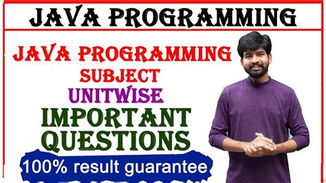 java programming important question btech jntuh r18 cse java important questions btech cse