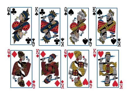 Playing Cards With Different Designs On Them