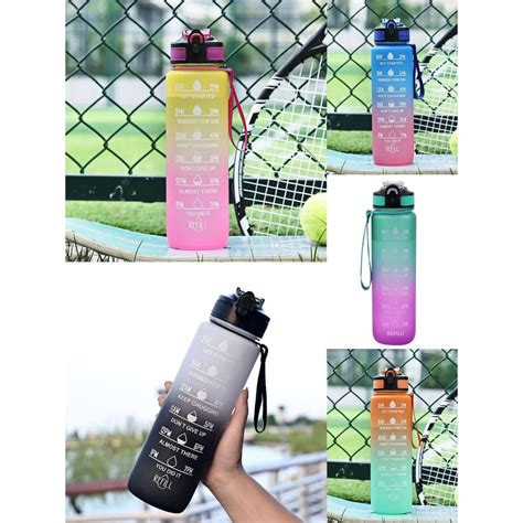 Garrafa Squeeze De Gua Marcador Tempo L Litro Top Portugu S