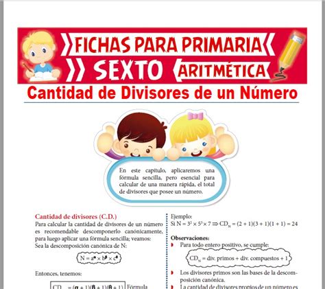 Múltiplos y Divisores de un Número para Sexto de Primaria 2024