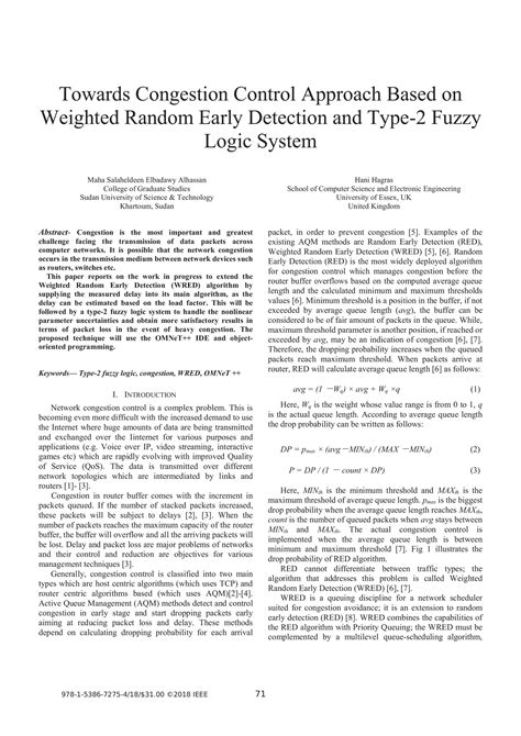 towards congestion control approach based on weighted random early detection and type 2 fuzzy