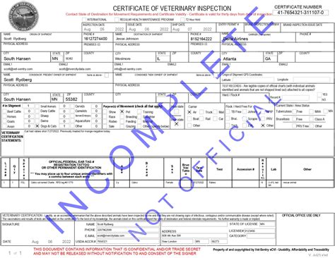 Veterinary Health Certificate Template Rebeccachulew