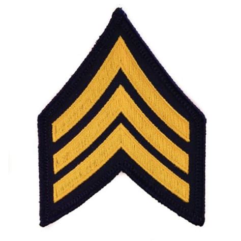 Amazon US Army Sgt E 5 Blue And Yellow Sergeant Embroidered