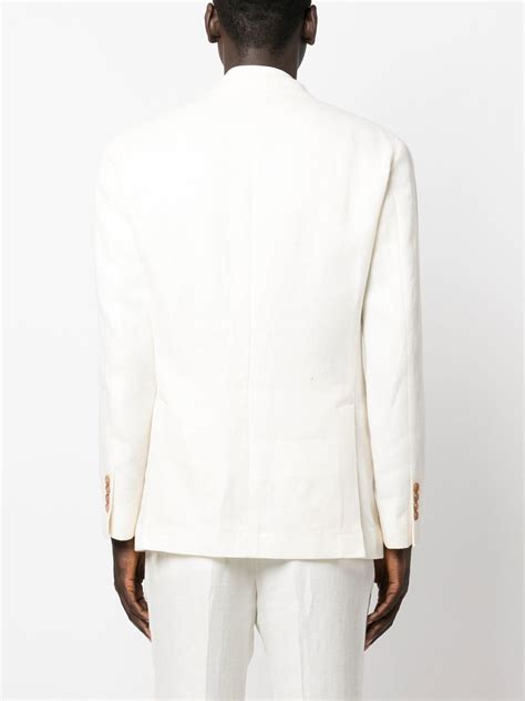 Brunello Cucinelli Double Breasted Tailored Blazer White FARFETCH