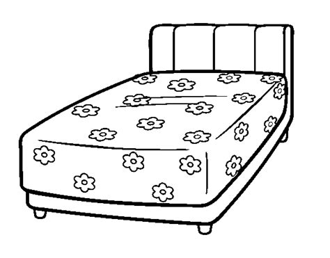 Dibujo De Una Cama Para Colorear Dibujos Net