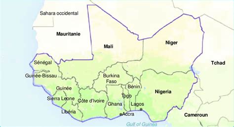 Ouest Afrique Voyage Carte Plan