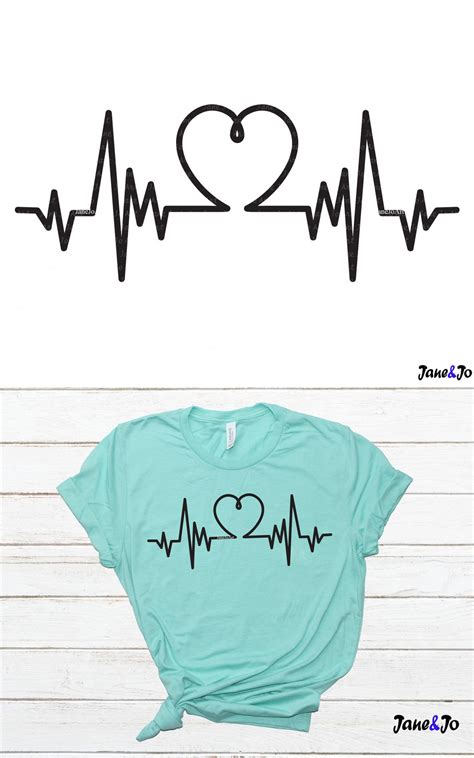 Heart Beat Svg Ekg Svg Heartbeat Clipart Vector Cut Files Circut