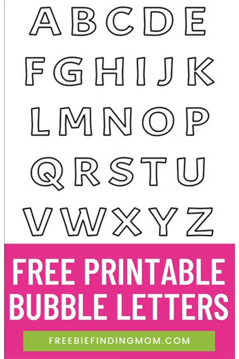 Free Printable Bubble Letters Artofit