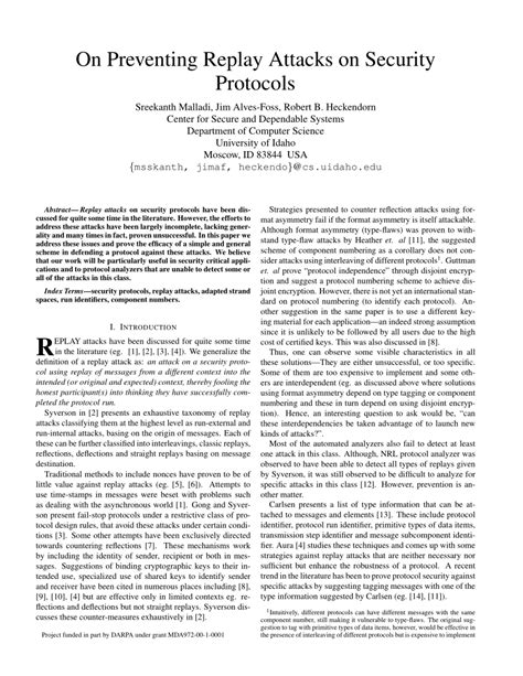 pdf on preventing replay attacks on security protocols