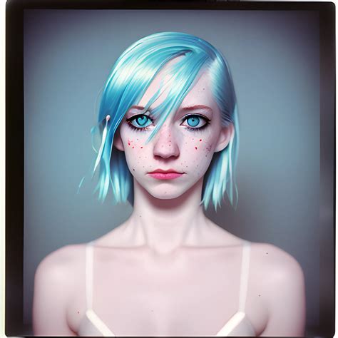Realistic 25 Years White Pale Skin Light Blue Bra Light Blu Arthubai