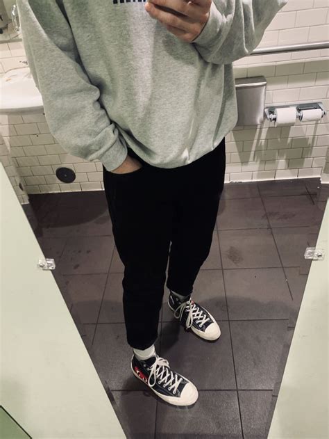 Black High Top Converse Outfits For Men