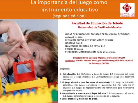 Revista Digital El Recreo Cursos próximos en la Facultad de Educación