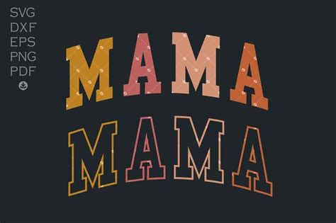 MAMA Varsity Letters Color Svg Mom Life Grafica Di EasyConceptSvg