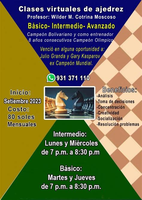 Clases De Ajedrez Profesor Wilder M Cotrina Moscoso Chess Peru