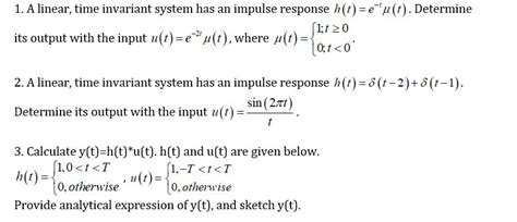 answered 1 a linear time invariant system has… bartleby