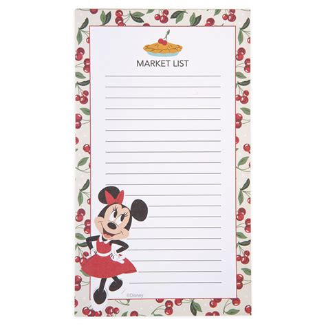 Minnie Mouse Retro Magnetic Notepad Here Now Dis Merchandise News