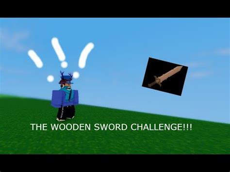 So I Did The Wooden Sword Challenge In Roblox Bedwars Youtube
