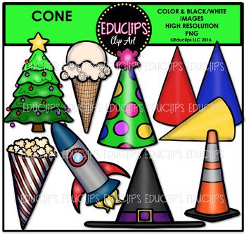 Cone Shapes Clip Art Bundle Educlips Clipart By Educlips Tpt